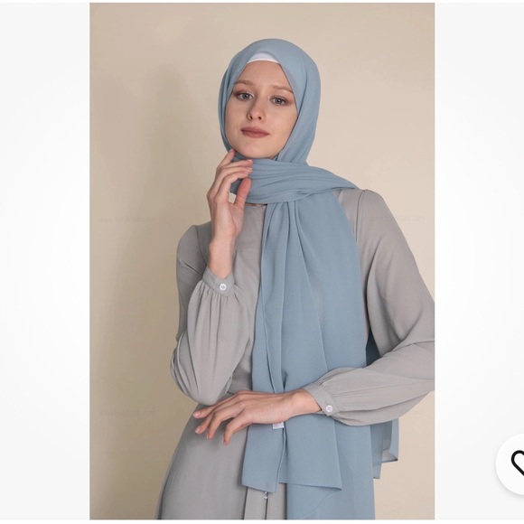 Hijabs | Premium Chiffon Rectangle Hijab In Teal For Women | Poshmark